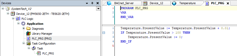 Adding BACnet server objects