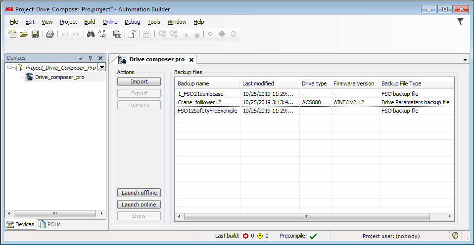 Drive composer pro integration