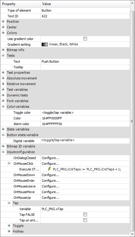 Animating the button state