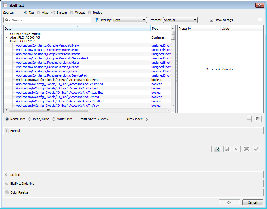 Configuring Panel Builder