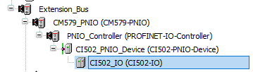 Creation of the CI502-PNIO I/O mapping to symbols
