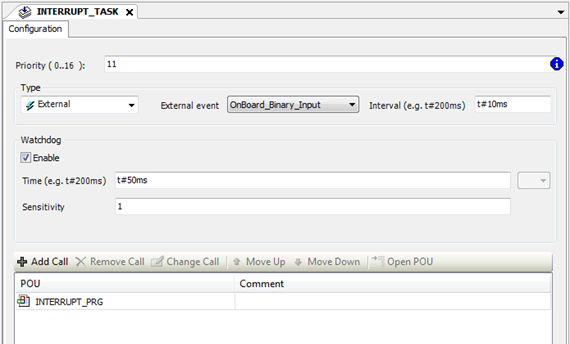 Creating an interrupt task