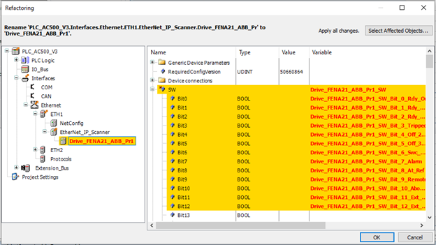 Renaming of drives and mapping variables