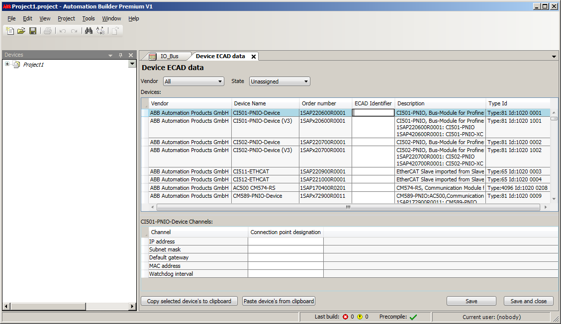 Importing third party devices