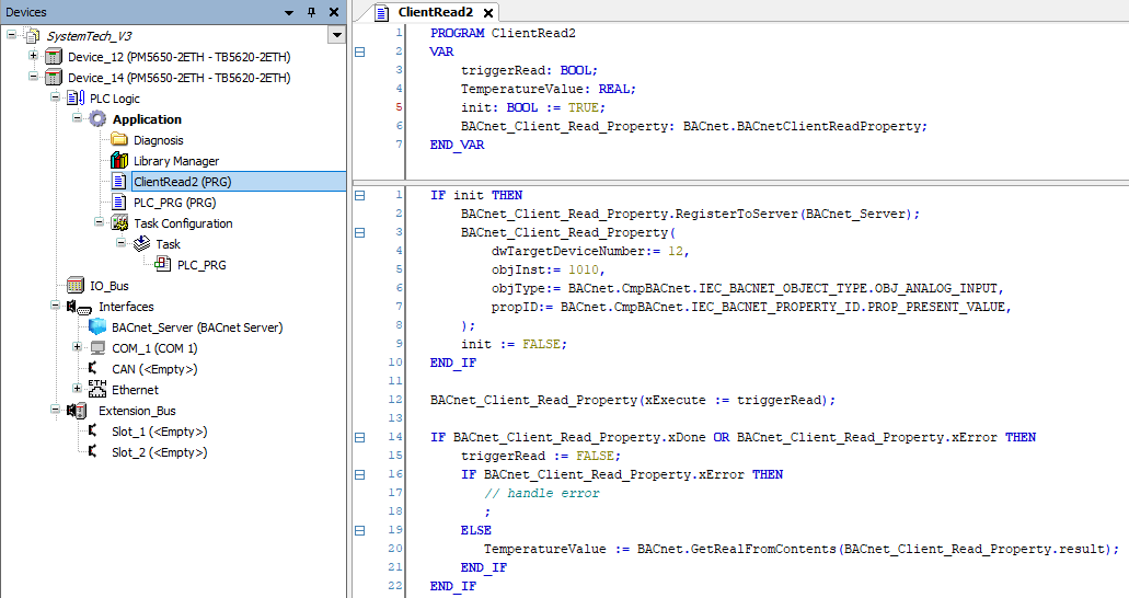 Adding BACnet client functionality